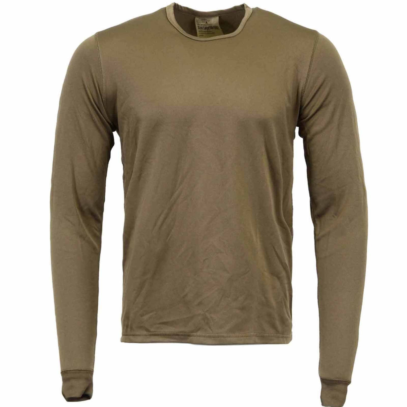 Olive Base Layer Fleece Men’s Long Sleeve Thermal Top — Goarmy