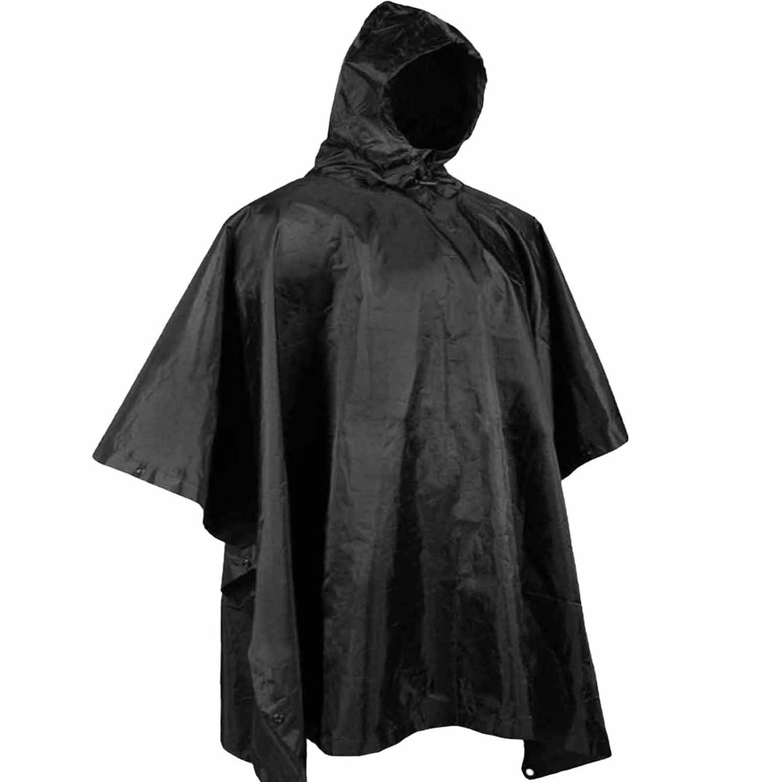 Black Poncho - 3 in 1 Waterproof Military Poncho — Goarmy